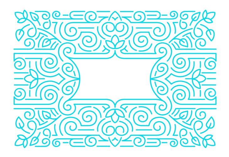 Linear frames design template Royalty Free Vector Image