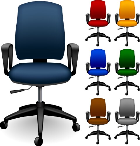 Office chair front and back Royalty Free Vector Image