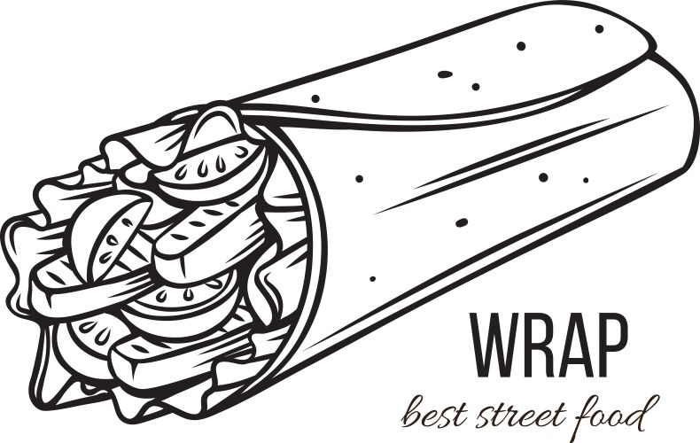 Sandwich Wrap Drawing