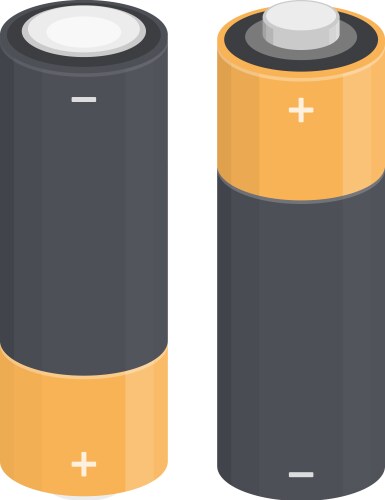 Battery on black background Royalty Free Vector Image