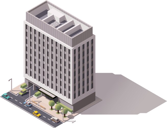 View of office building Royalty Free Vector Image