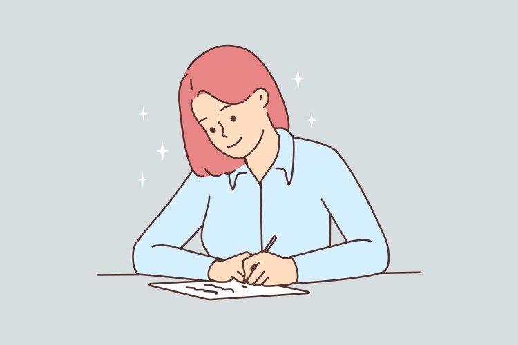Writing Royalty Free Vector Image - VectorStock