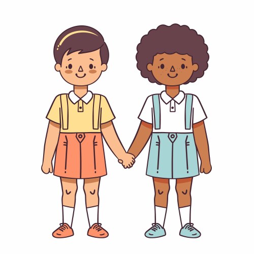 Gesture Friendship Children Vector Images (over 560)