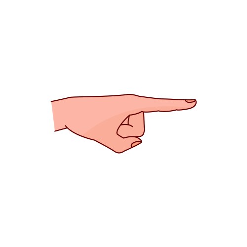 Human hand with index finger up gesture isolated Vector Image