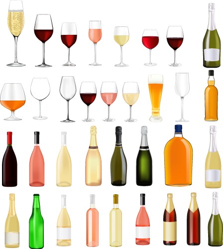 Alcohol borders Royalty Free Vector Image - VectorStock