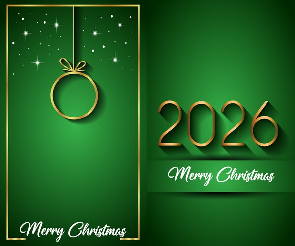 2026 Christmas Background Royalty Free Vector Vectorstock