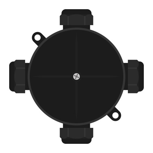 Diagram for a junction box lighting circuit Vector Image