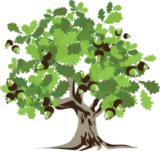 A big old tree Royalty Free Vector Image - VectorStock