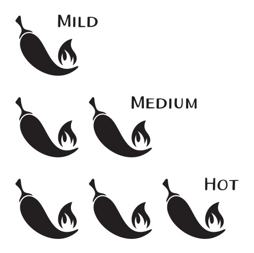 Chilli peppers scale Royalty Free Vector Image