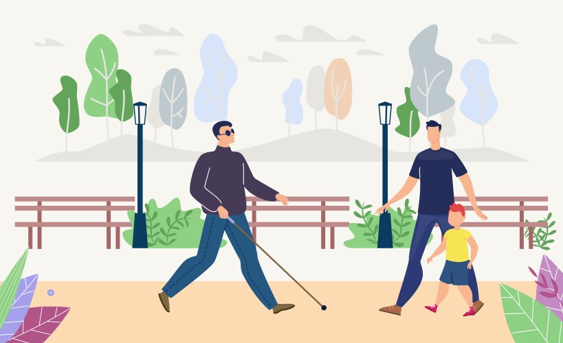 Jesus heals blind man Royalty Free Vector Image