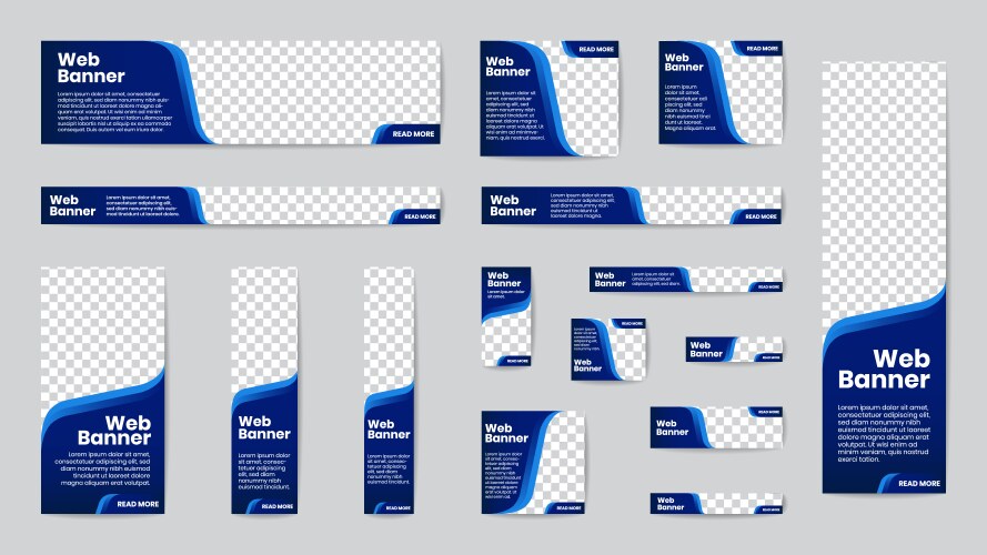 Business banner standard size in horizontal Vector Image