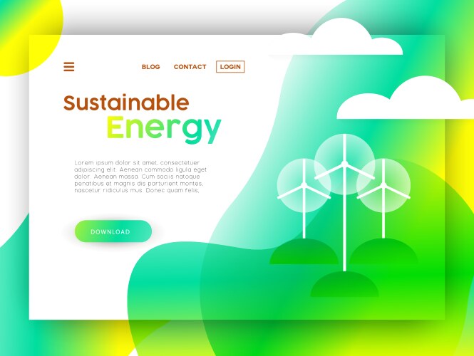 Green city eco friendly web landing page design Vector Image