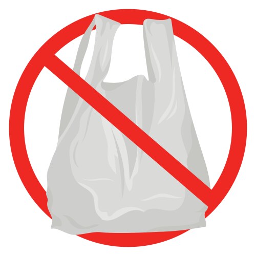 Say no to plastic bags poster Royalty Free Vector Image