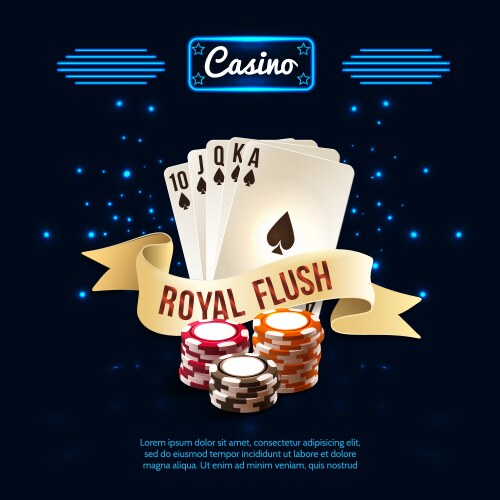 Casino realistic composition Royalty Free Vector Image