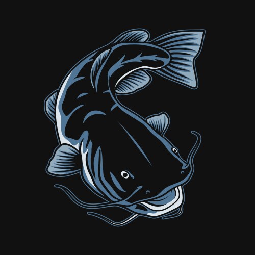 Catfish catch Royalty Free Vector Image - VectorStock