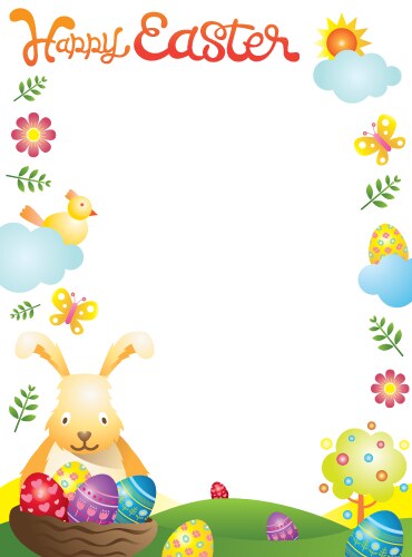 Easter eggs hanging decorate Royalty Free Vector Image