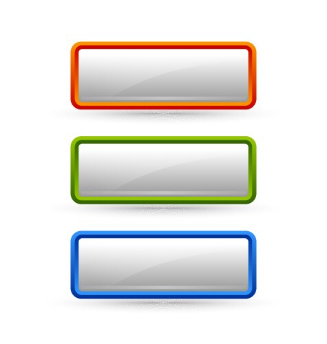 Slider buttons colored 3d oval icons Royalty Free Vector