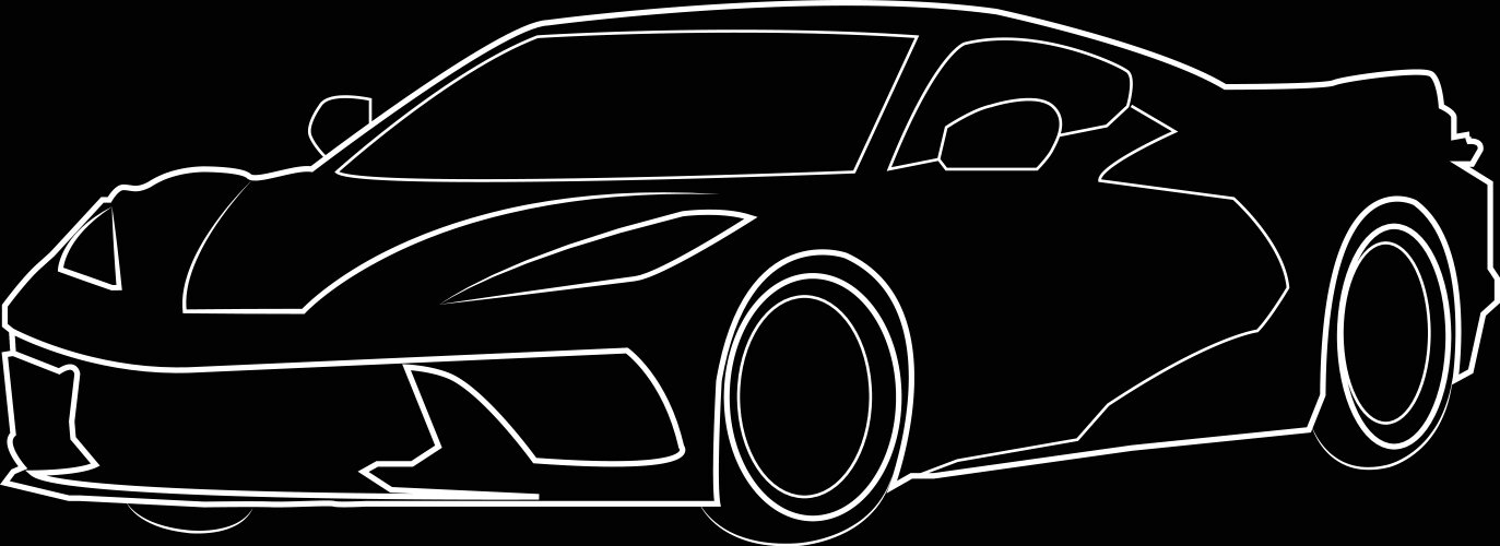 Chevrolet Corvette C8 Royalty Free Vector Image