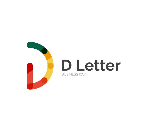 D with paper logo design Royalty Free Vector Image