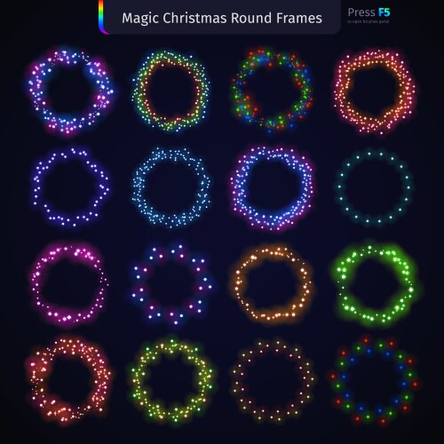 Magic christmas lights Royalty Free Vector Image