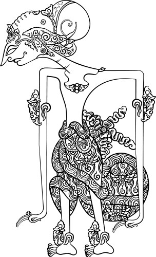 Puntadewa wayangkulit Royalty Free Vector Image