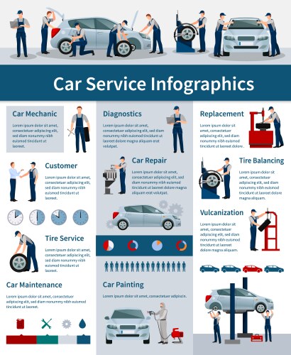 Car insurance infographics Royalty Free Vector Image