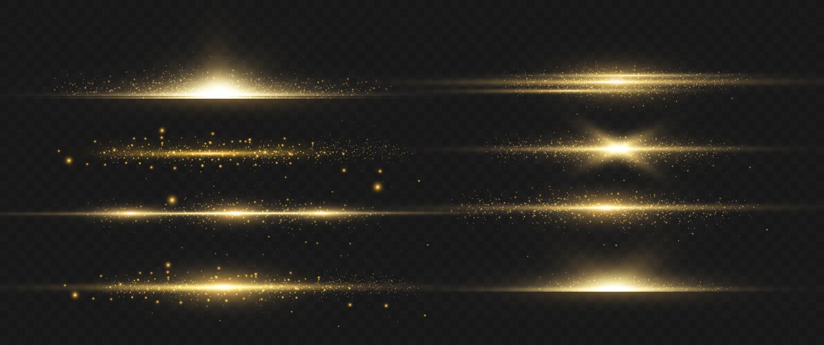 Multicolor horizontal light rays Royalty Free Vector Image