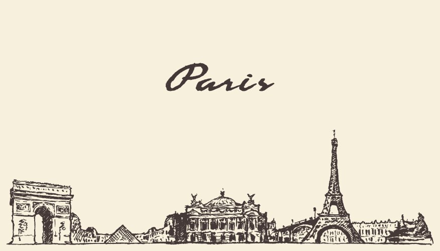 Hand drawing paris 3 Royalty Free Vector Image