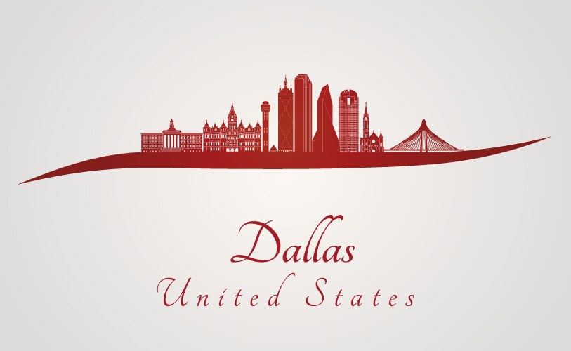 Dallas City Skyline Silhouette Vector Images (over 240)