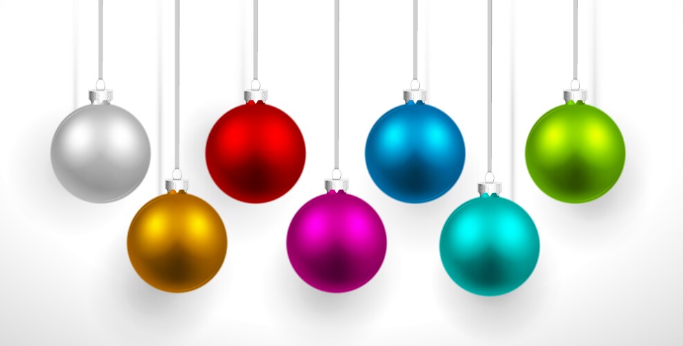 Colorful Christmas Ornaments – Royalty-Free Vector | VectorStock