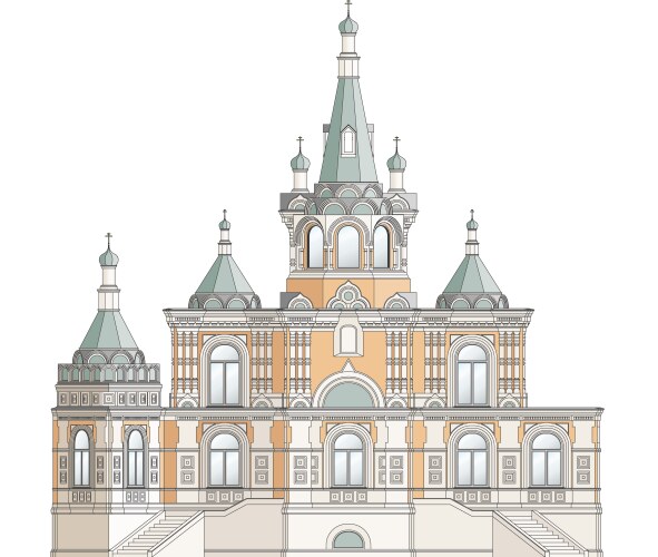 Orthodox church buildings Royalty Free Vector Image