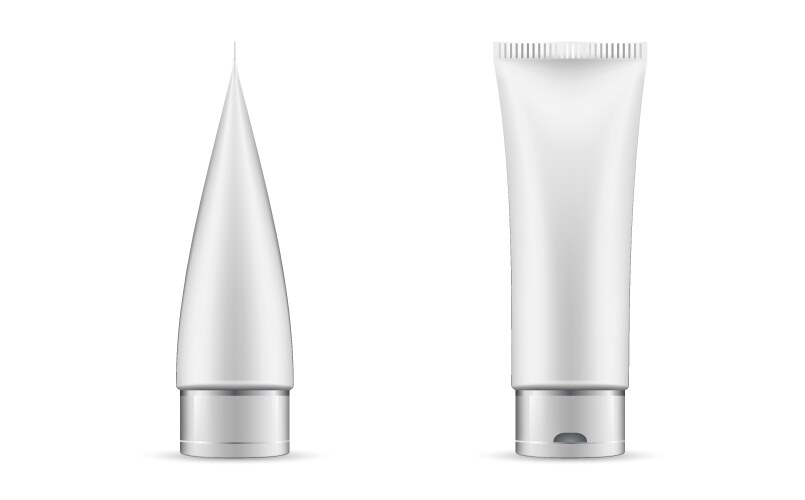 Realistic cosmetic tubes Royalty Free Vector Image