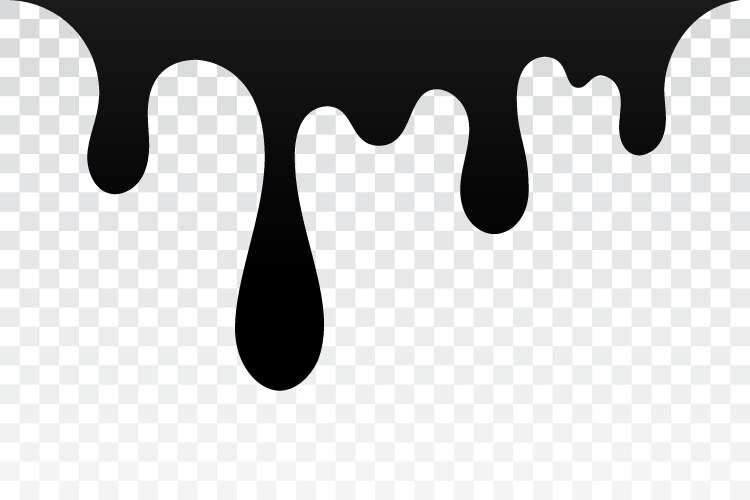 Dripping liquid outline on a transparent Vector Image