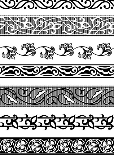 Seamless borders Royalty Free Vector Image - VectorStock