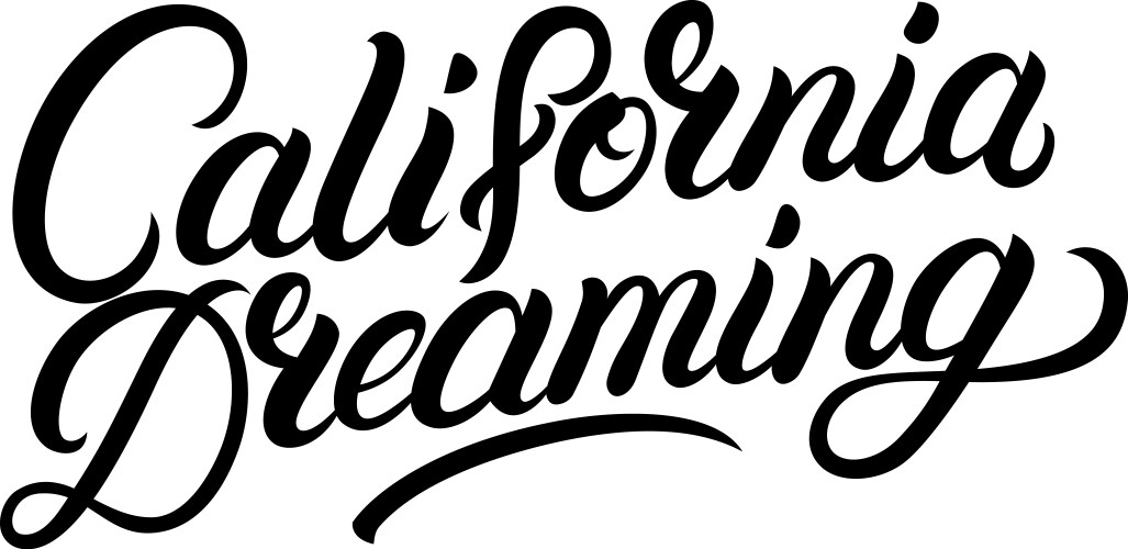 Miami beach hand written lettering Royalty Free Vector Image