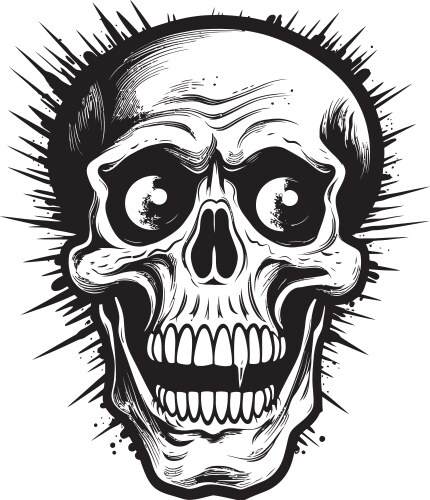 Skeleton horror symbol bone chilling logo Vector Image