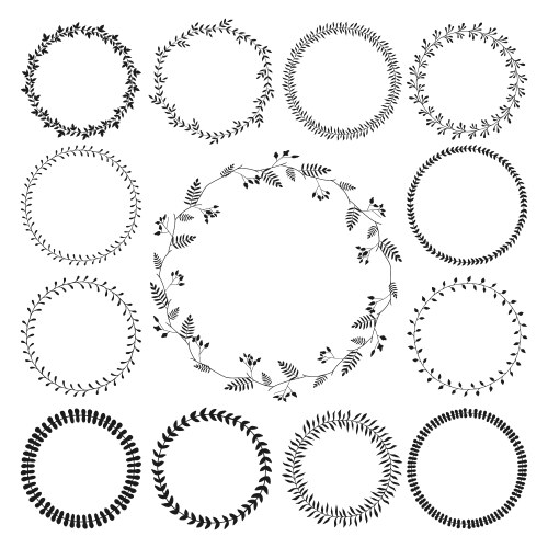 Floral circle Vector Images & Graphics for Commercial Use | VectorStock