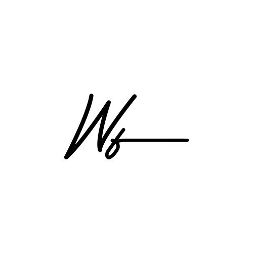 Initial wf signature logo template hand drawn Vector Image