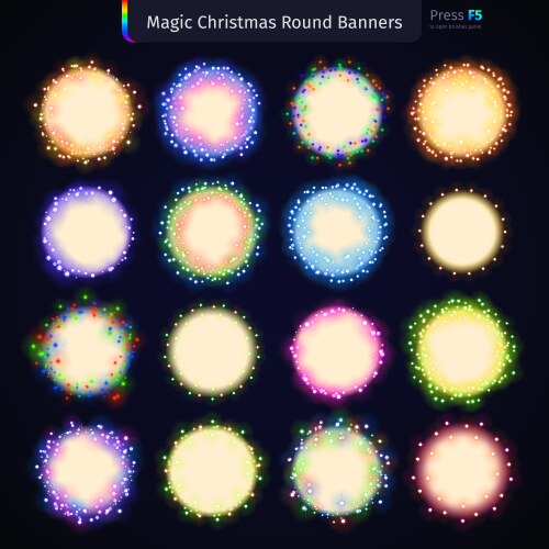 Magic christmas lights Royalty Free Vector Image