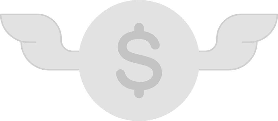 Money with wings icon image Royalty Free Vector Image