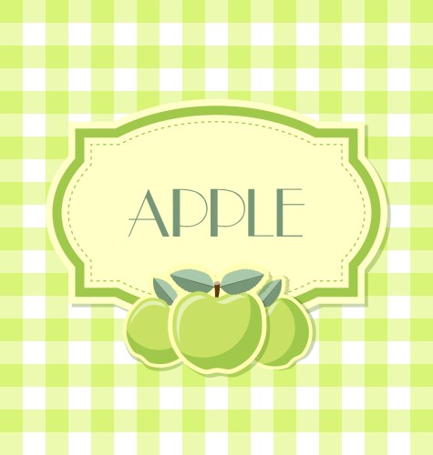 Apples vintage label on old paper Royalty Free Vector Image
