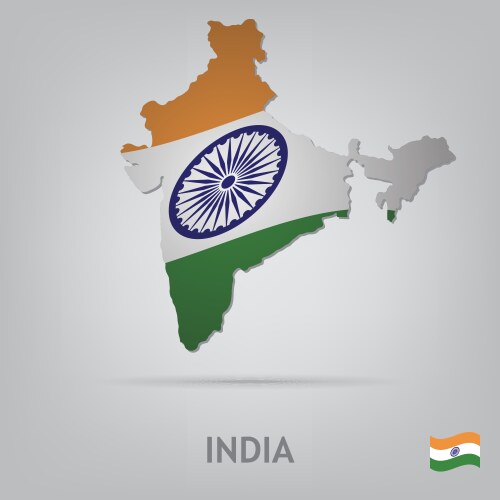 Map of india Royalty Free Vector Image - VectorStock