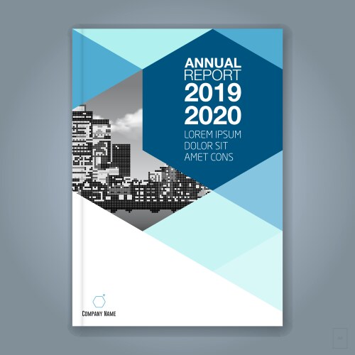 Modern annual report cover page design templates Vector Image