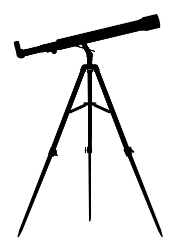 Telescope silhouette Royalty Free Vector Image