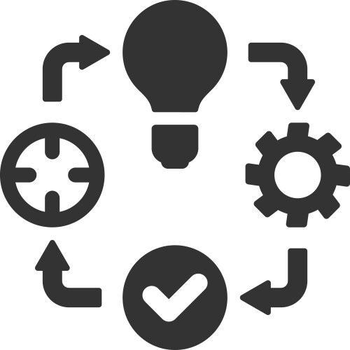 Plan do check act icon Royalty Free Vector Image