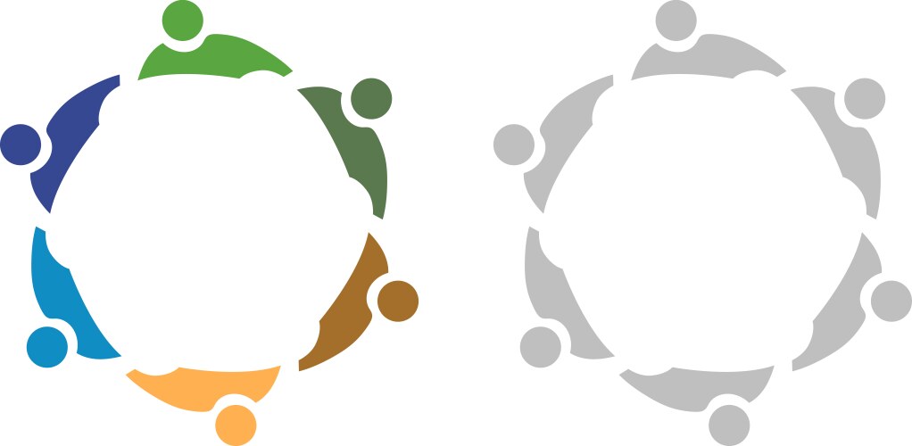 Colorful coworking teamwork people union Vector Image