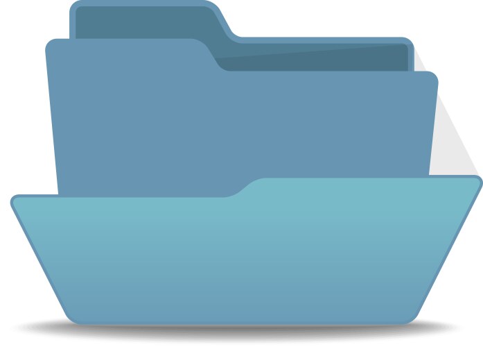 Computer interface folder open illus Royalty Free Vector