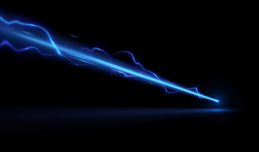 Abstract light flash effect with rays and sparks Vector Image