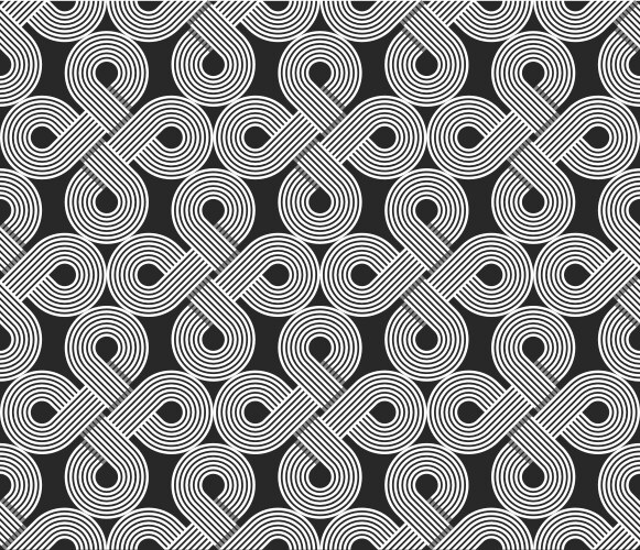 Repeating geometric overlapping lines seamless Vector Image