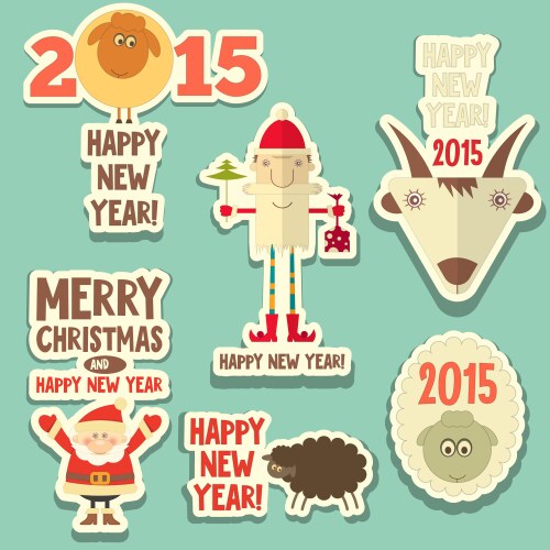 New Year Sticker Vector Images (over 42,000)